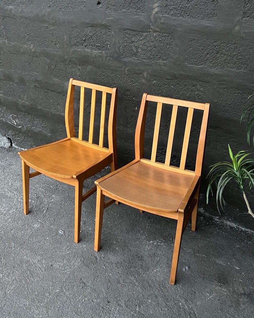 Solid wood chair muji style, Furniture & Home Living, Furniture, Chairs ...