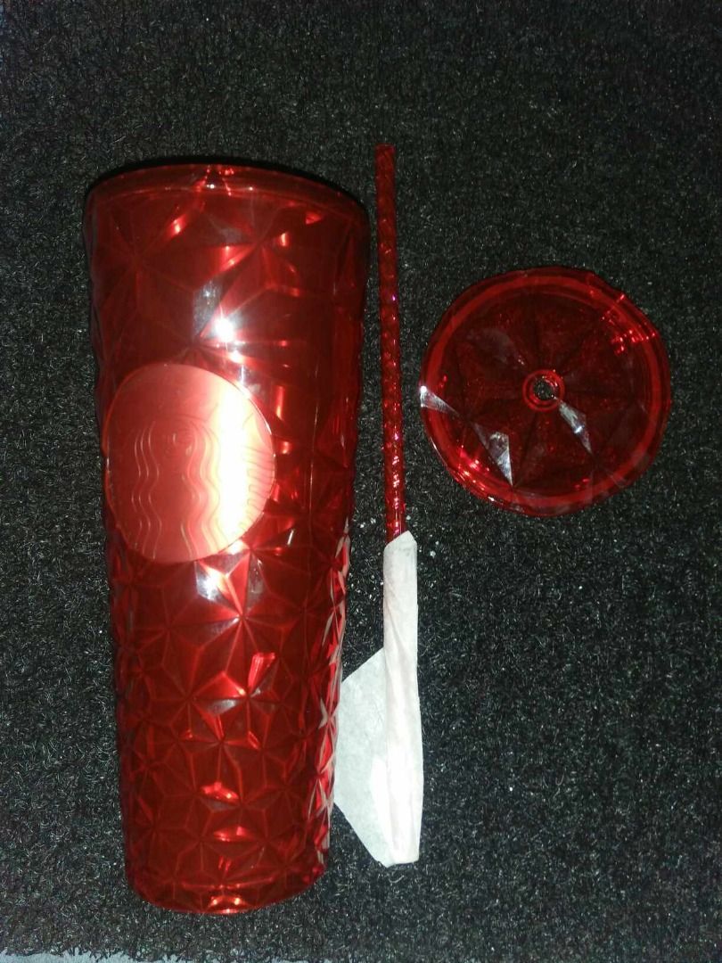 STARBUCKS 24OZ PRISM RED COLD CUP, Furniture & Home Living, Kitchenware ...