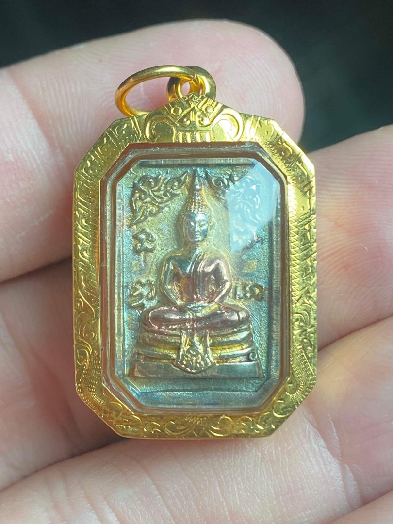 Thai Amulet L P Sothon 80 years police Batch B.E 2538 with gold wrap ...