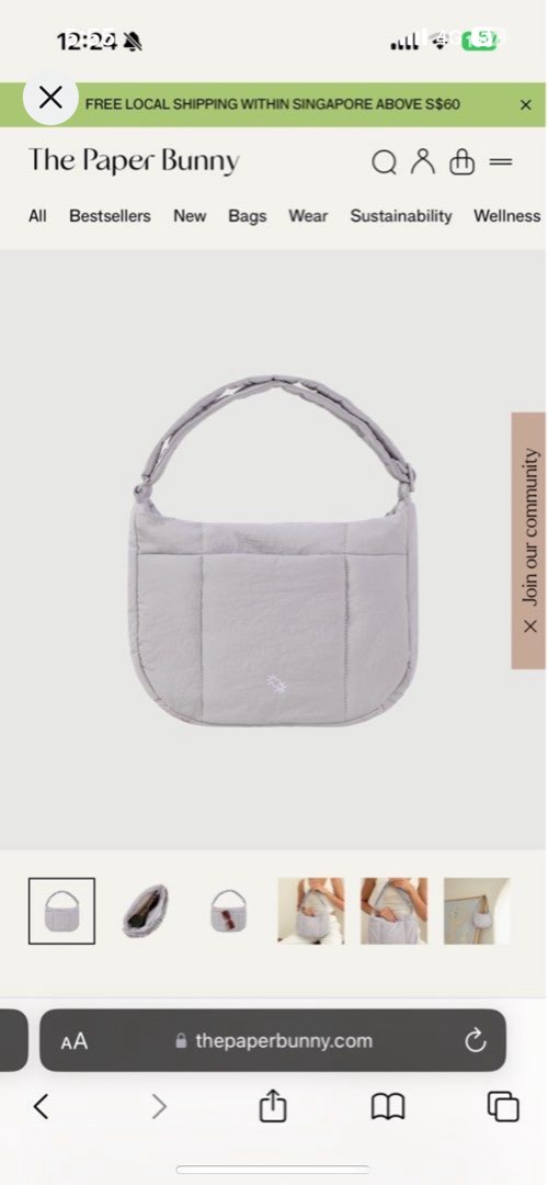 The Paper Bunny Puffer Swing in Husky, Women's Fashion, Bags & Wallets ...