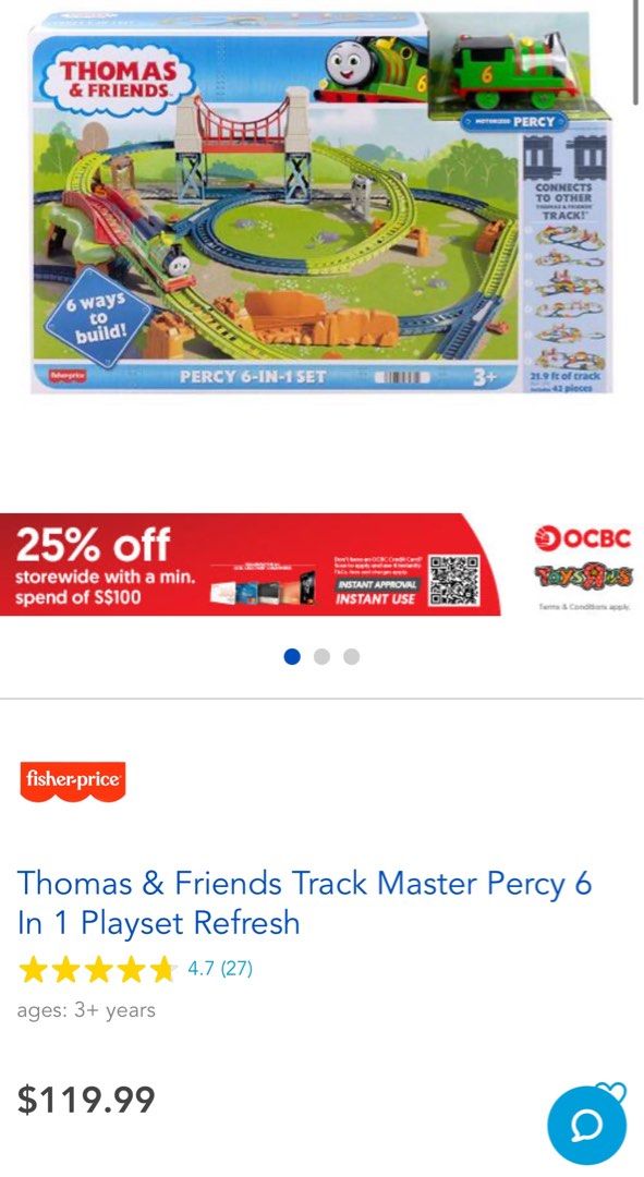 Thomas & Friends Track Master Percy 6 In 1 Playset Refresh, Hobbies ...