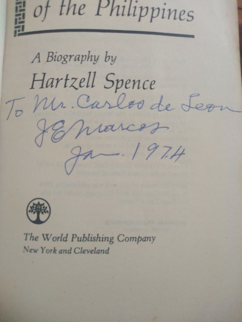 (SIGNED + EXTREMELY RARE) Marcos Biography Book with signature of Doña ...