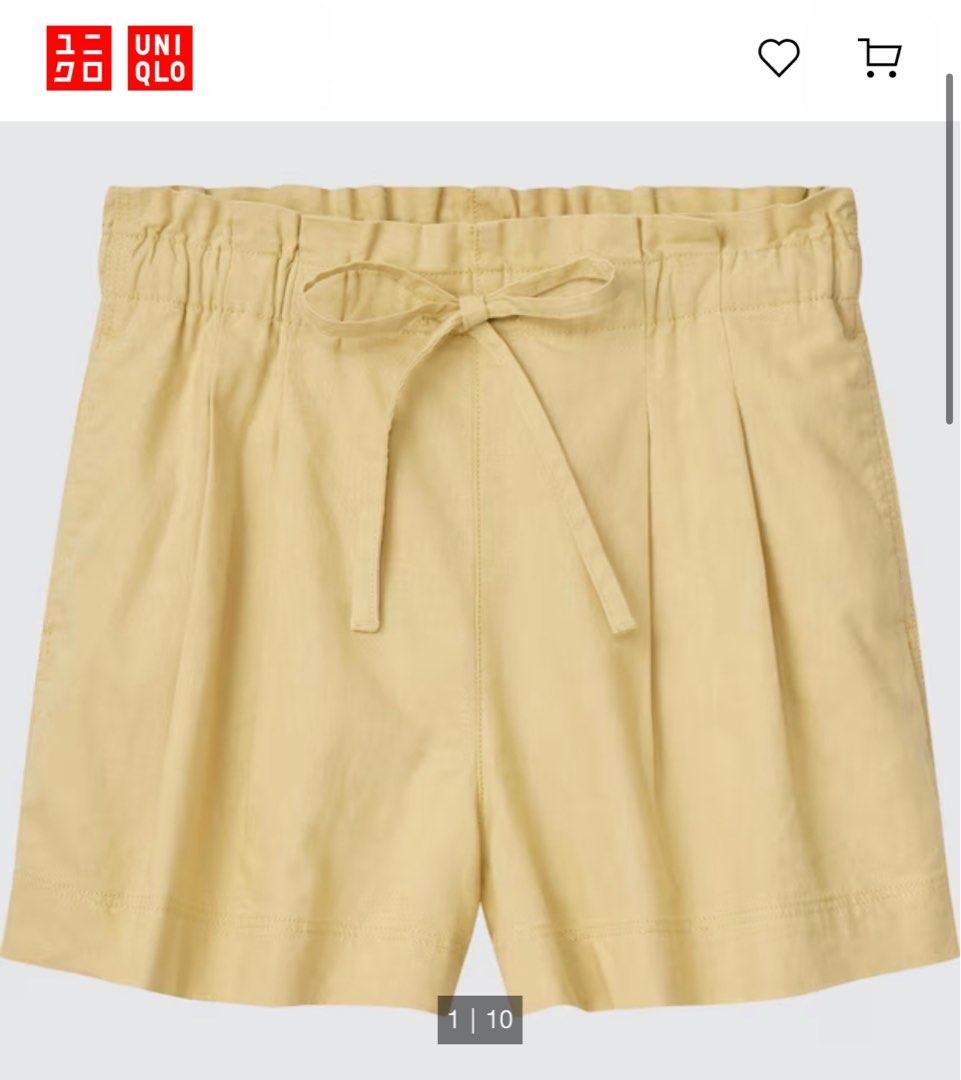 UNIQLO Linen Cotton Shorts, Women's Fashion, Bottoms, Shorts on Carousell