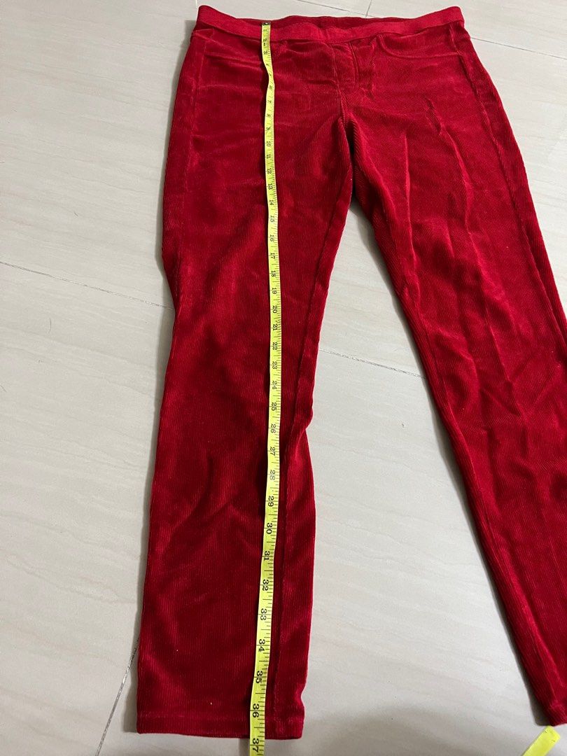 Uniqlo red corduroy pants, Women's Fashion, Bottoms, Jeans & Leggings ...