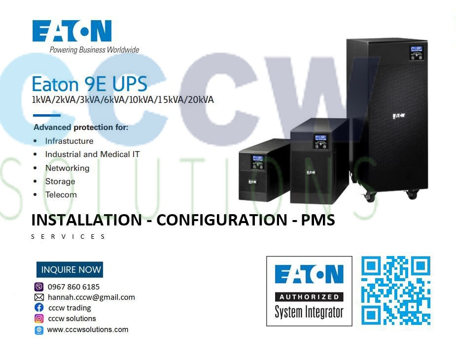 UPS - Eaton 9E 10Ki w/ Gigabit Network Card 10000 / 8000 Hardwired UPS ...