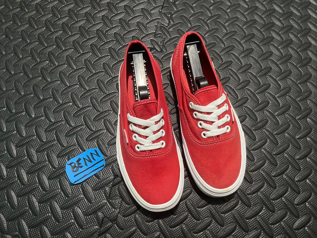 Vans authentic red, Women's Fashion, Footwear, Sneakers on Carousell