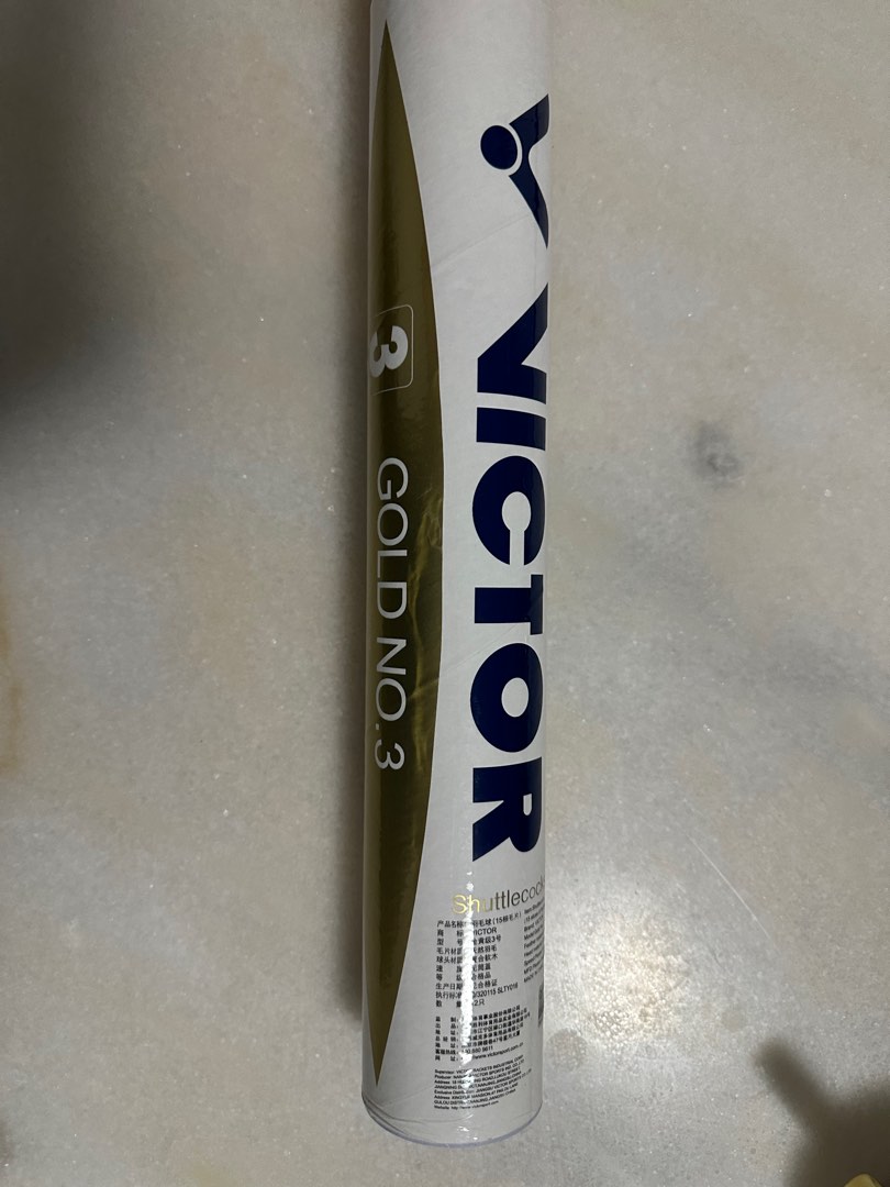 Victor gold no.3 shuttlecocks, Sports Equipment, Sports & Games, Racket ...