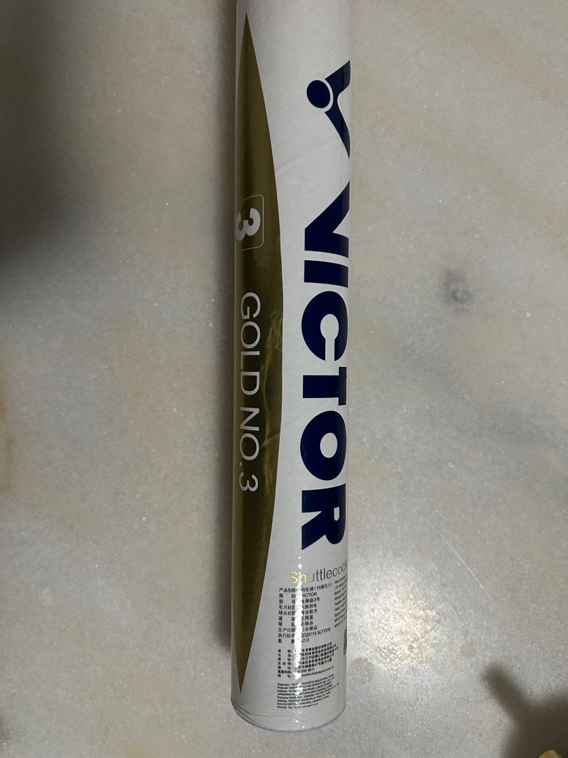 Victor gold no.3 shuttlecocks, Sports Equipment, Sports & Games, Racket ...