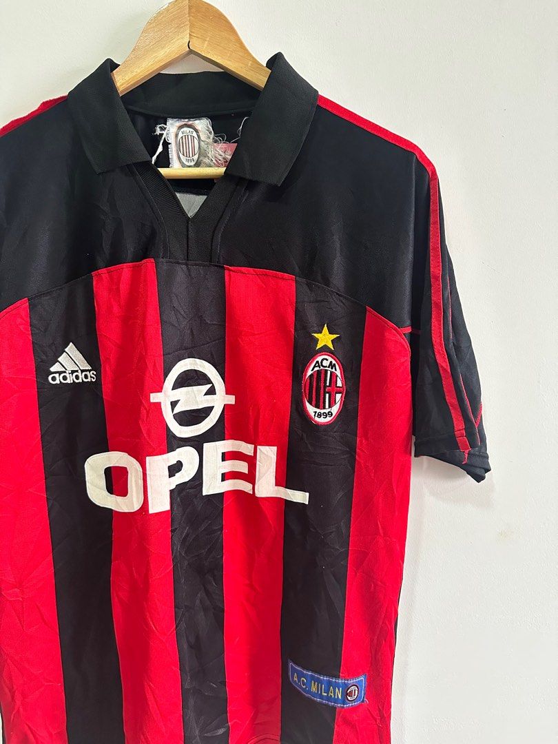Vintage AC Milan soccer Retro Jersey 2000-2002, Men's Fashion ...