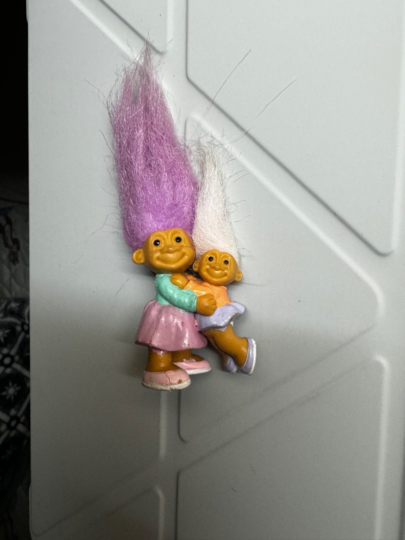 Vintage troll doll - mother and daughter, 興趣及遊戲, 玩具 & 遊戲類 - Carousell
