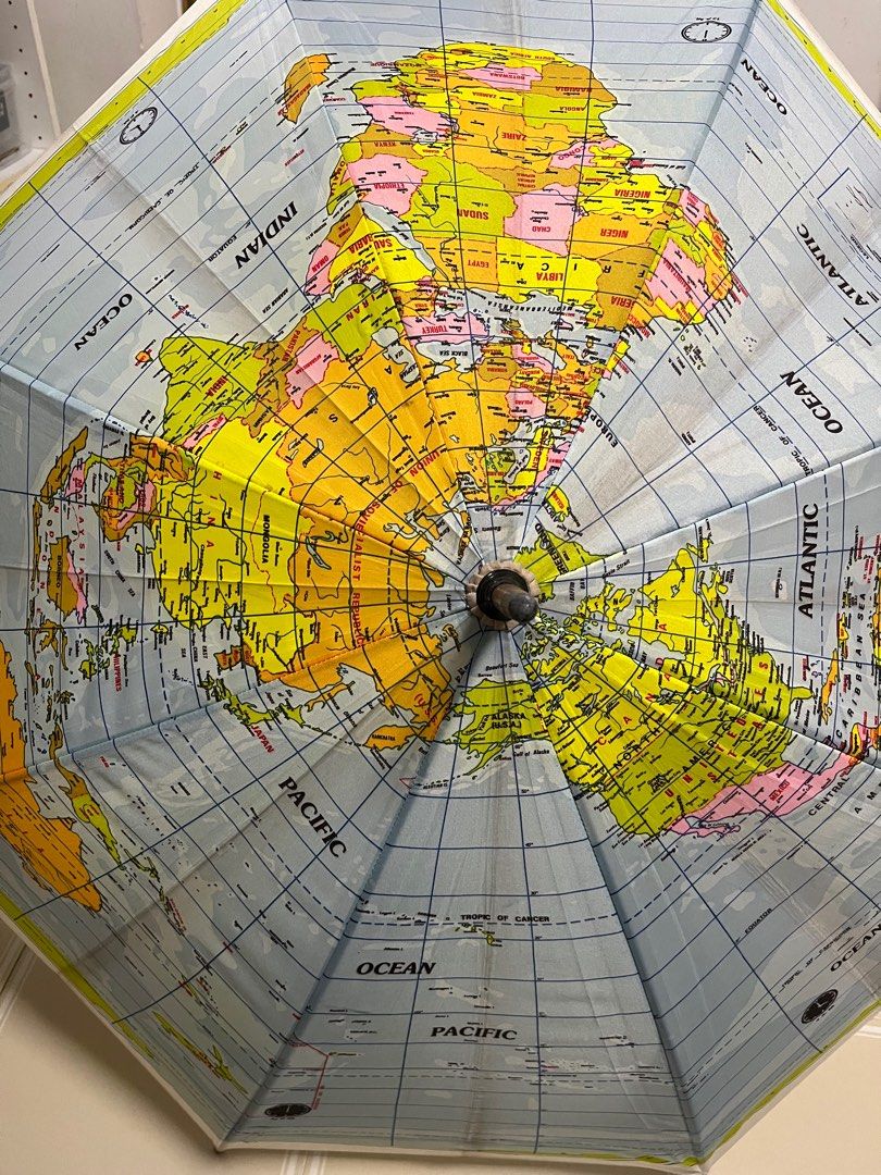 Vintage World Map umbrella, Hobbies & Toys, Memorabilia & Collectibles ...