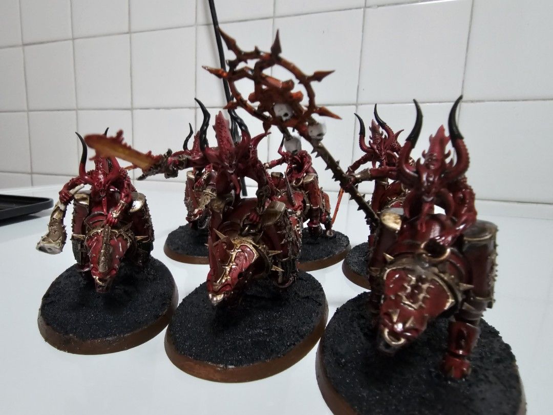 Warhammer 40k AOS - Chaos Daemons Bloodcrushers of Khorne, Hobbies ...