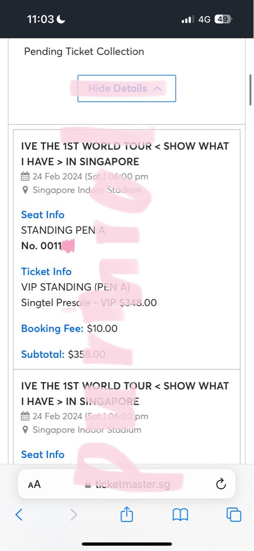 Wts ive show you what i am world tour concert in singapore vip tickets, Tickets & Vouchers ...