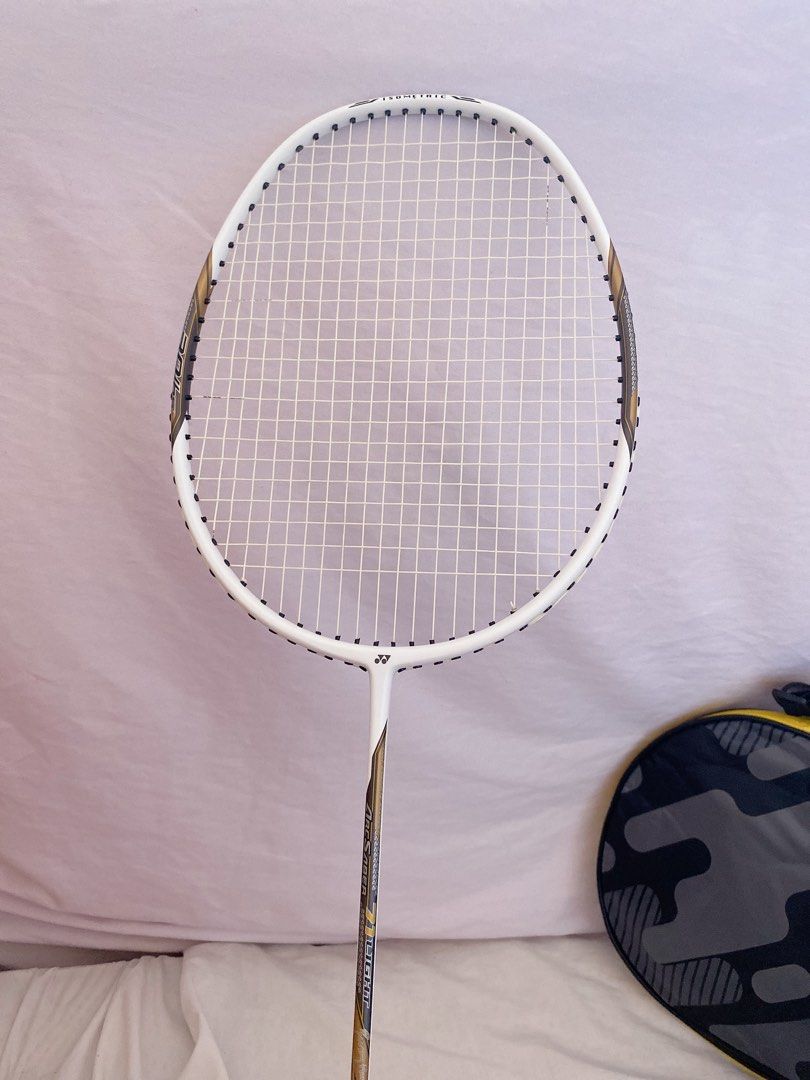 Yonex Badminton Racket Authentic - White Color with Bag + String ...