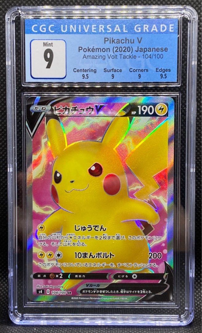 2020 Amazing Volt Tackle 104/100 Pikachu FA CGC 9 Slab, Hobbies & Toys ...