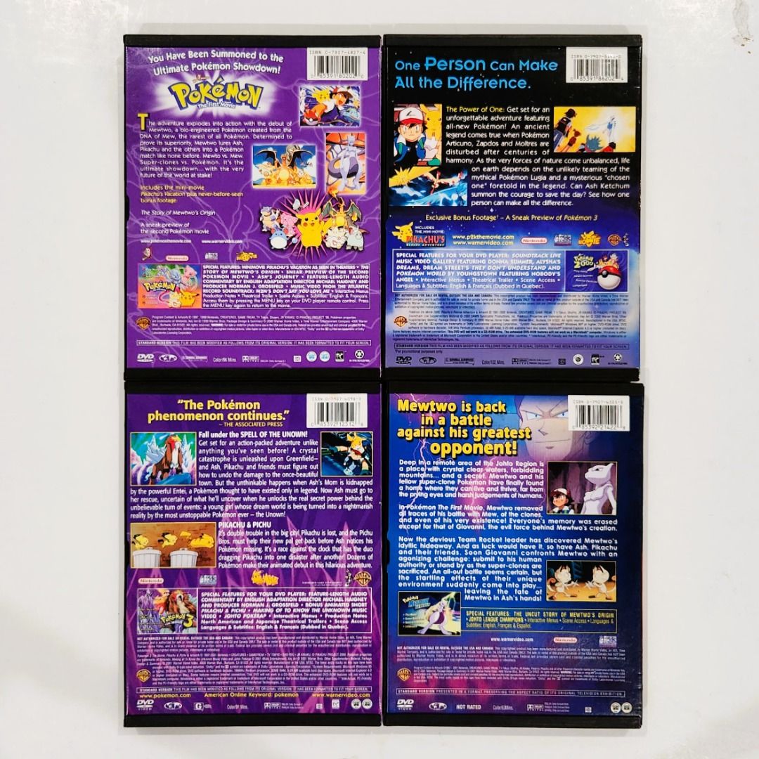 $20 for 4DVDs Made In USA Pokemon DVD, Hobbies & Toys, Music & Media ...