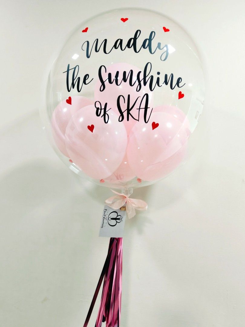 24 inch customised helium bubble balloon set, Hobbies & Toys ...