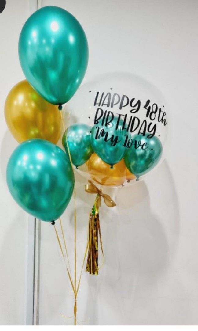 24 inch customised helium bubble balloon set, Hobbies & Toys ...