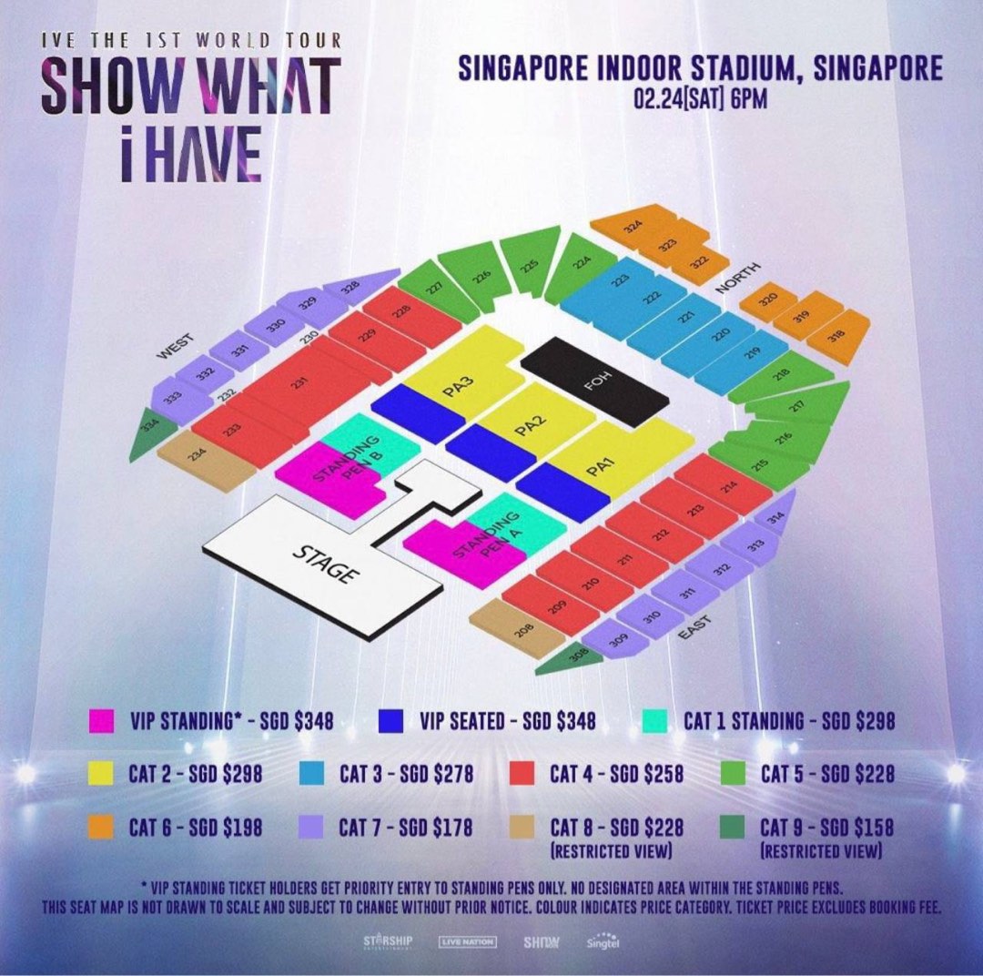 2X VIP STANDING >100 TO ENTER | IVE SINGAPORE CONCERT, Tickets ...