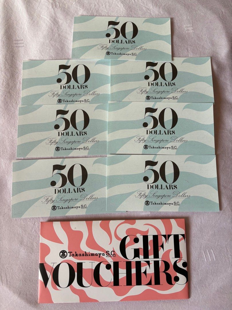 $350 Takashimaya Vouchers, Tickets & Vouchers, Vouchers on Carousell