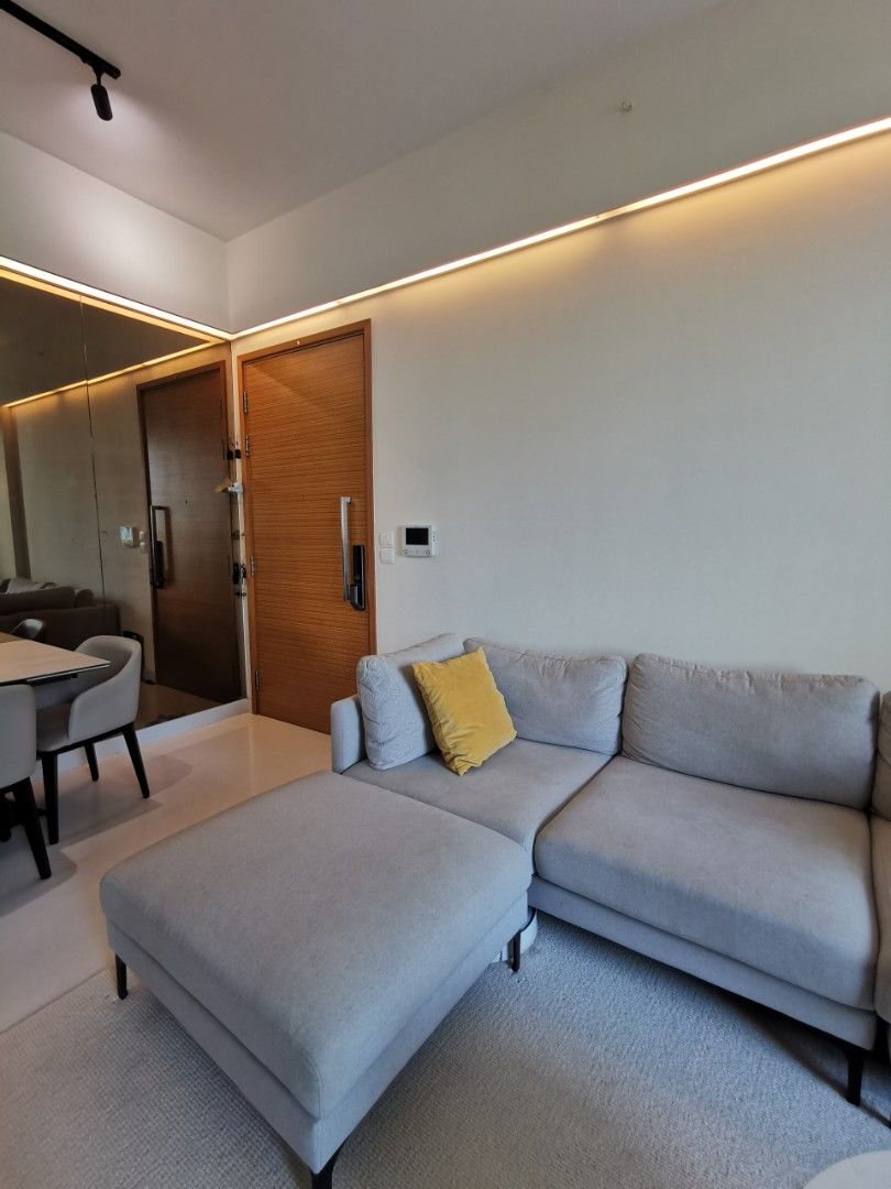 Adam sofa casterly in light grey, Furniture & Home Living, Furniture ...