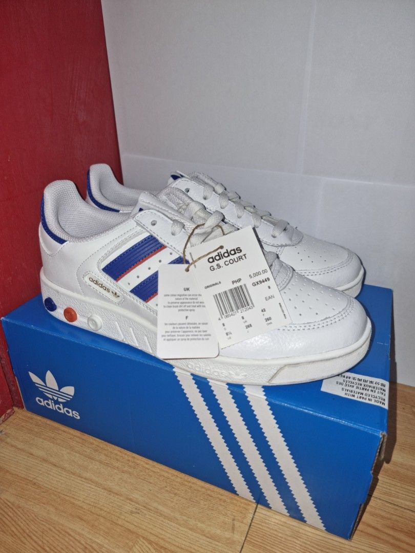 Adidas G.S. Court Shoes White GX9449, Men's Fashion, Footwear, Casual ...