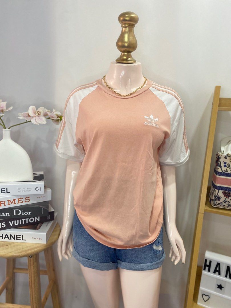Adidas Peach Tshirt, Women's Fashion, Tops, Shirts on Carousell
