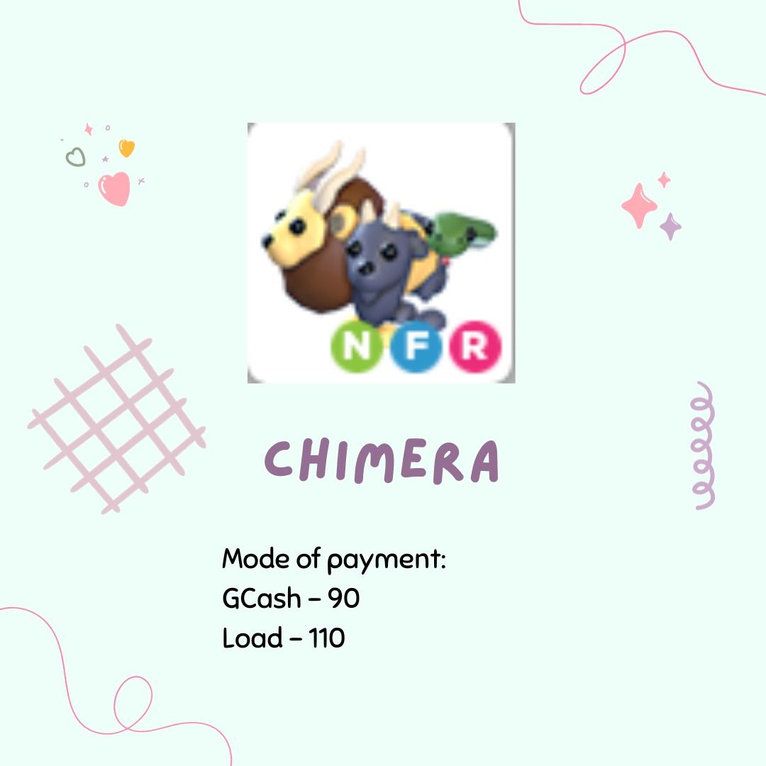 ADOPT ME NFR CHIMERA (NEON FLY RIDE), Video Gaming, Video Games, Others ...
