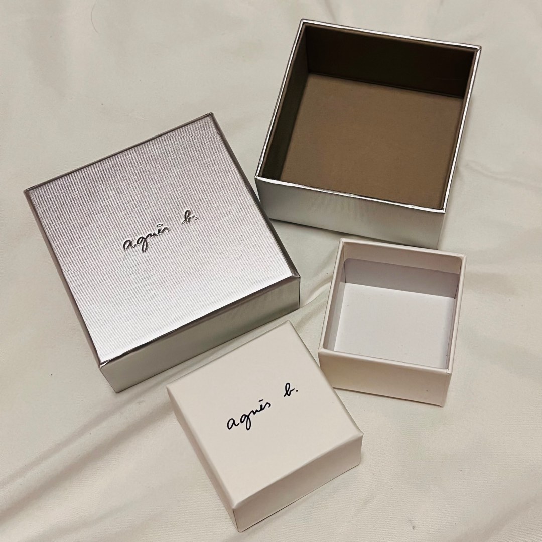 Agnes b 手飾盒 飾物盒 紙盒 France 法國 Jewel Paper Box, 名牌, 飾物及配件 - Carousell