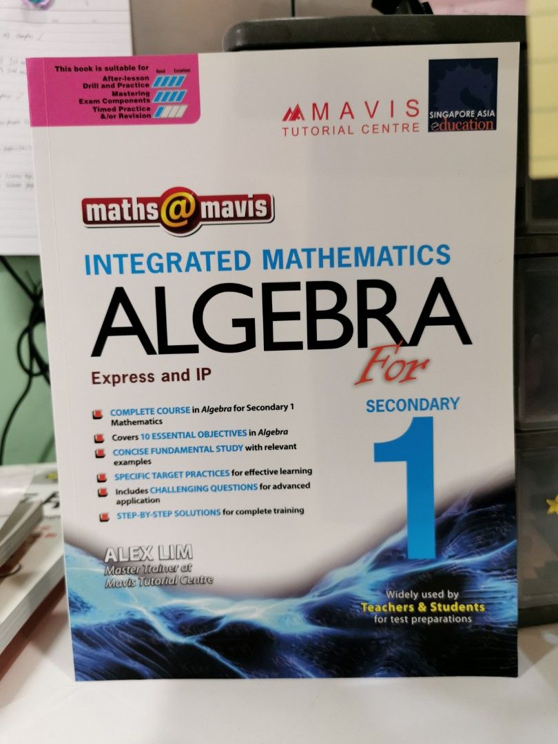 Algebra maths Sec 1 Mavis tutorial centre, Hobbies & Toys, Books & Magazines, Assessment Books ...