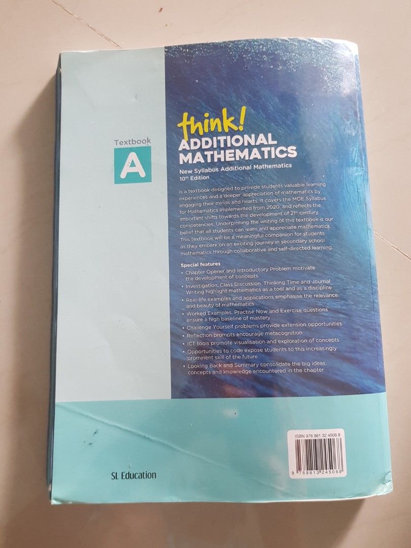 Amath Textbook think Textbook A, Hobbies & Toys, Books & Magazines, Textbooks on Carousell