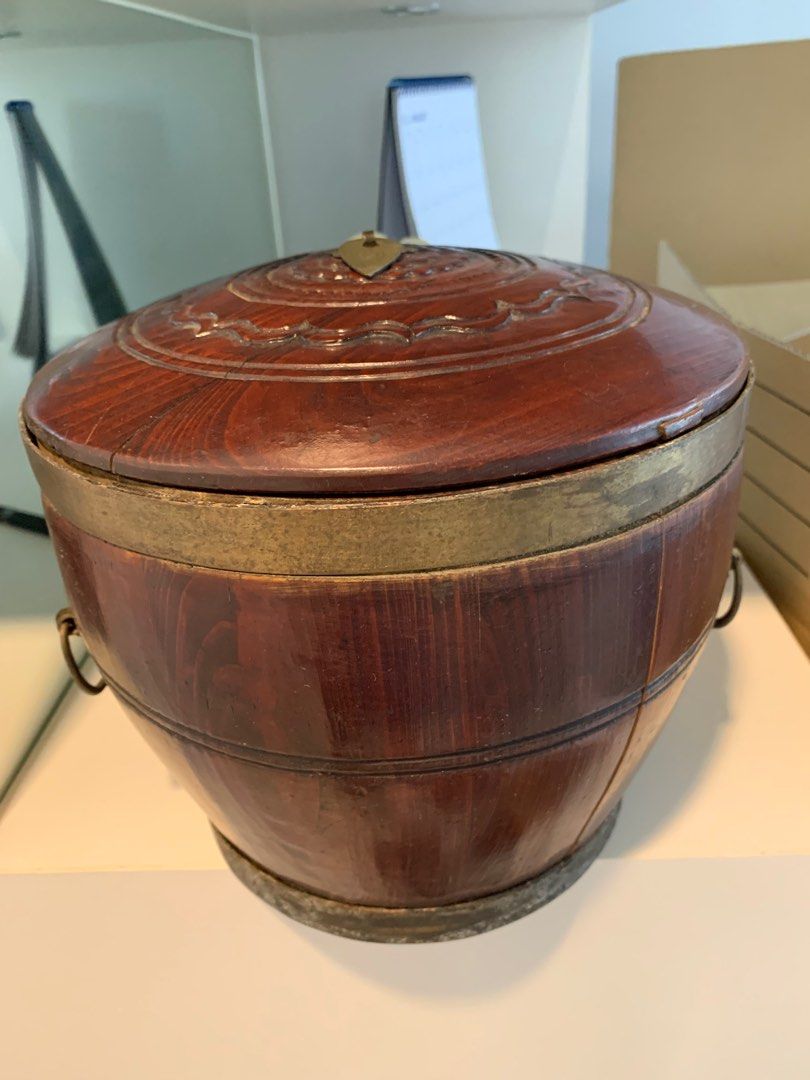Ancient Chinese wooden rice container, Furniture & Home Living, Home ...