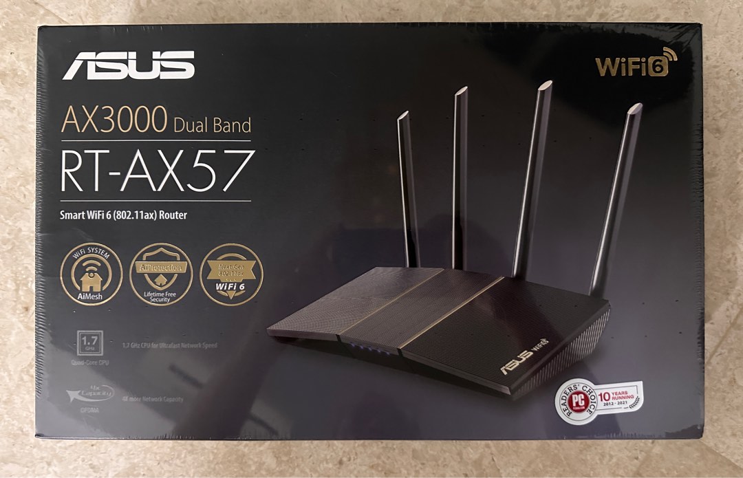 Asus RT-AX57 AX3000 Dual Band WiFi 6 Extendable Router, Computers ...