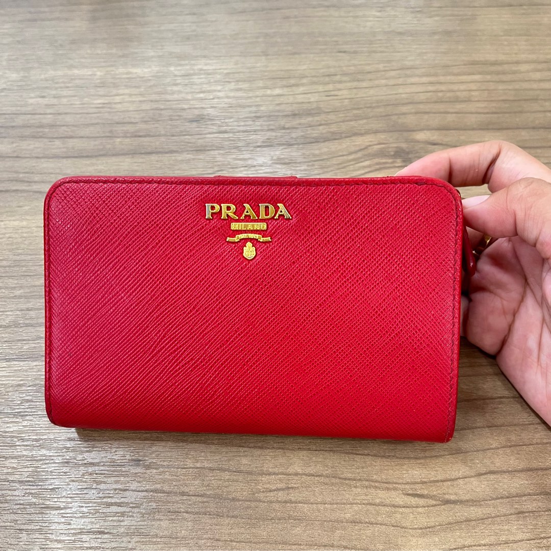 Authentic Prada Saffiano compact wallet, Luxury, Bags & Wallets on ...