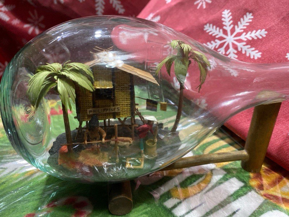 Bahay Kubo (Nipa Hut) in a Bottle, Furniture & Home Living, Home Decor ...