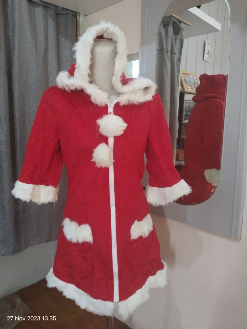Baju santa kostum natal, Fesyen Wanita, Pakaian Wanita, Gaun & Rok di ...