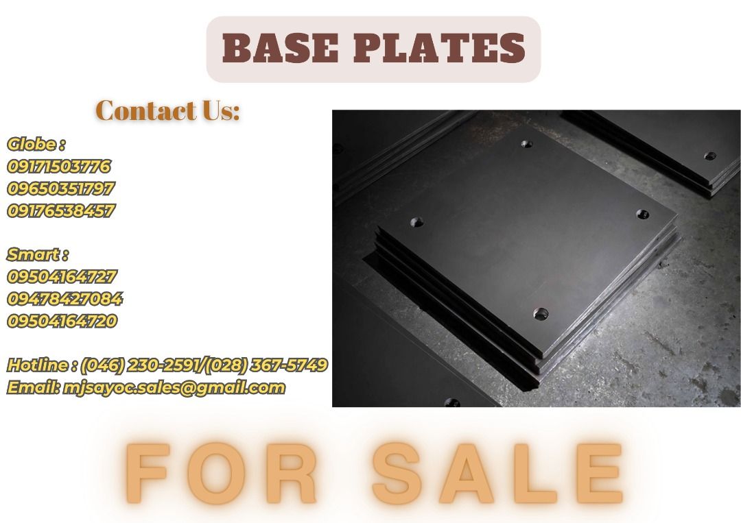 BASE PLATES/MS PLATE CUT SIZES, Commercial & Industrial, Construction ...