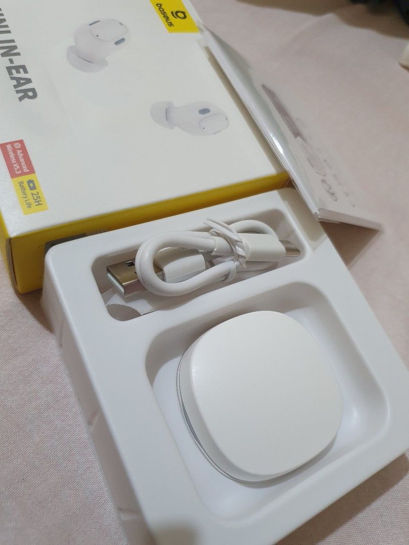 Baseus Bluetooth WMO1- White, Audio, Earphones on Carousell