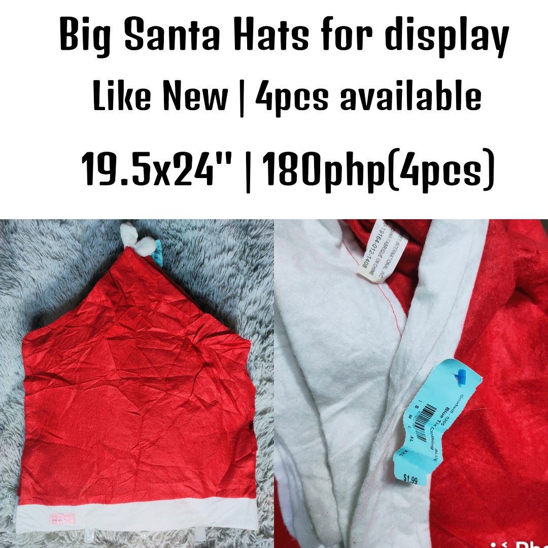 Big Santa Hats for display, Furniture & Home Living, Home Decor, Other ...