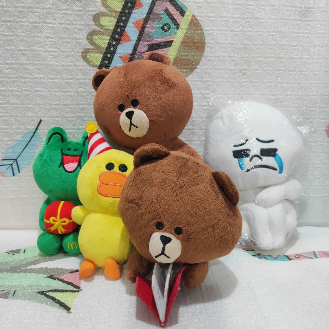 Boneka Kecil & Bantal Brown, Moon, Sally & Leonard Line Friends (HARGA ...