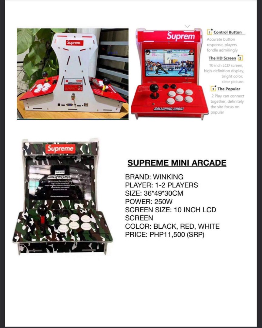 BRAND NEW SUPREME MINI ARCADE, Hobbies & Toys, Toys & Games on Carousell