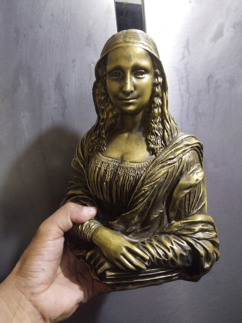 Brass Mona Lisa head bust statue display, Hobbies & Toys, Memorabilia ...