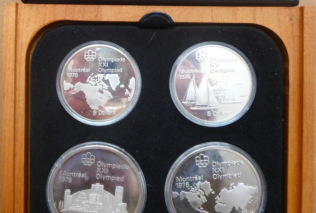 CANADA 加拿大 1976年 奧運會 套裝銀幣(第1組) - 1973 (UNC) 原裝木盒及證書, 興趣及遊戲, 收藏品及紀念品, 錢幣 - Carousell