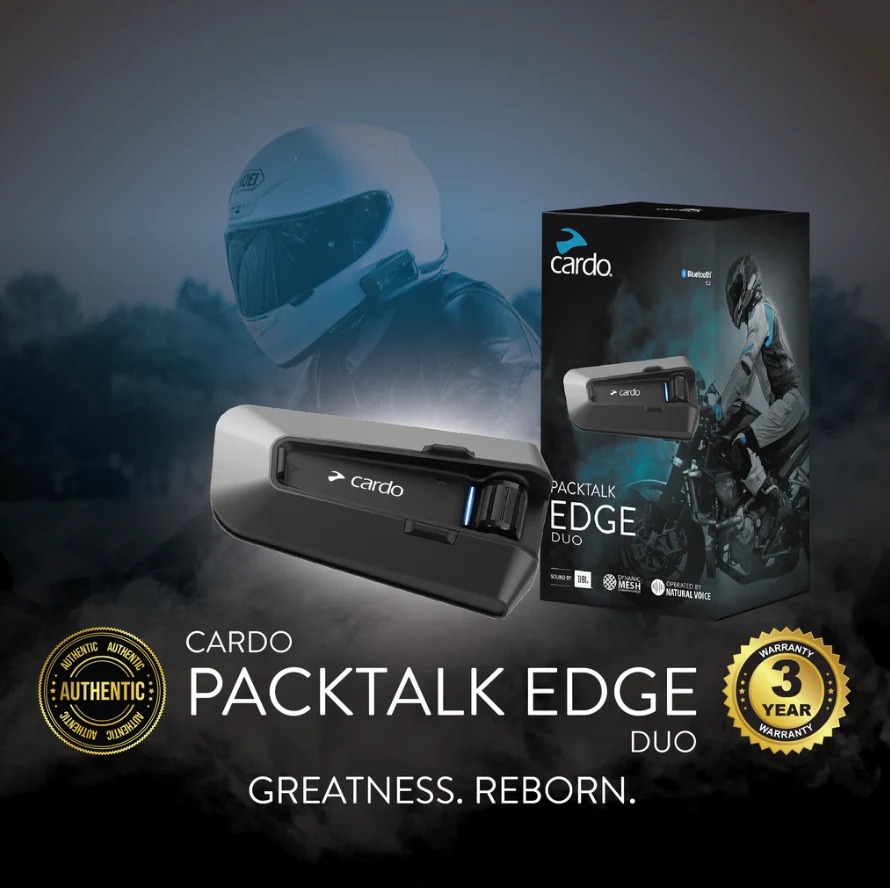 Cardo Packtalk Edge (Single/Duo), Motorcycles, Motorcycle Accessories ...