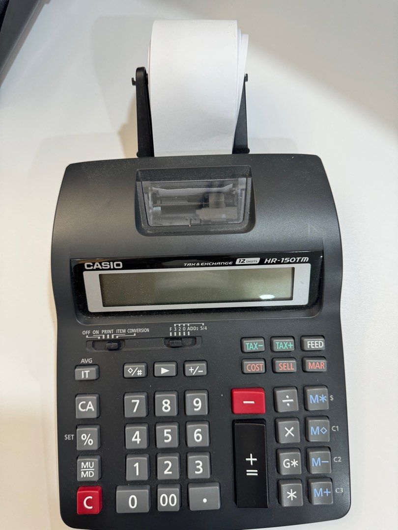 Casio Heavy Duty Receipt Printing Calculator for Bank Teller & Banking ...