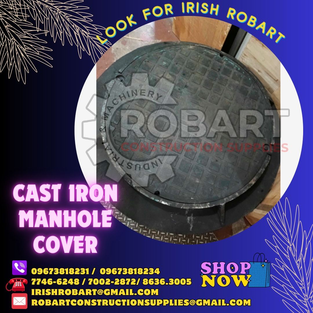 CAST IRON MANHOLE COVER, Commercial & Industrial, Construction Tools ...