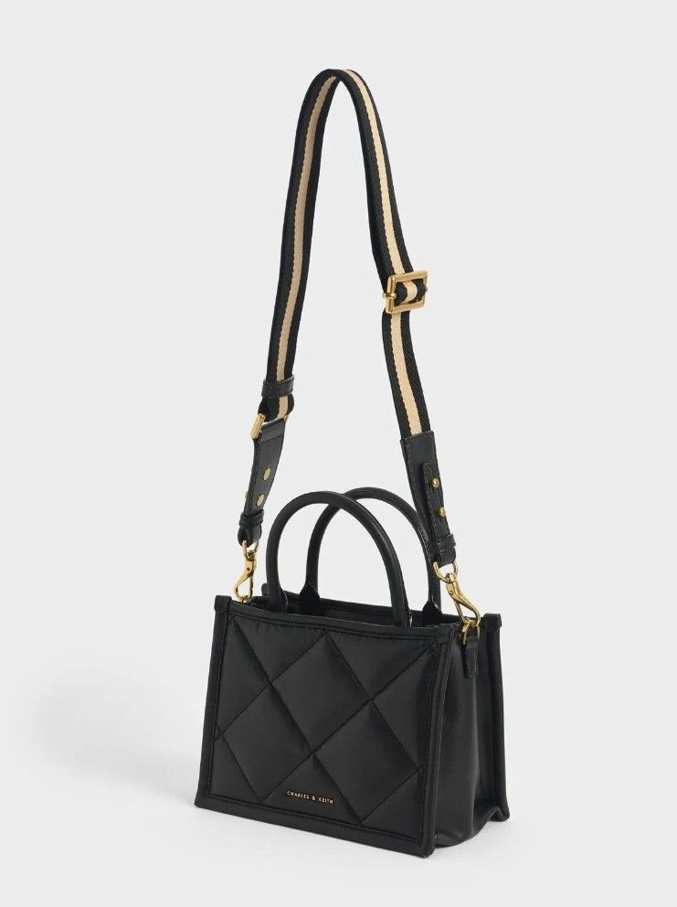 Ceila Quilted Double handle tote, Women's Fashion, Bags & Wallets ...