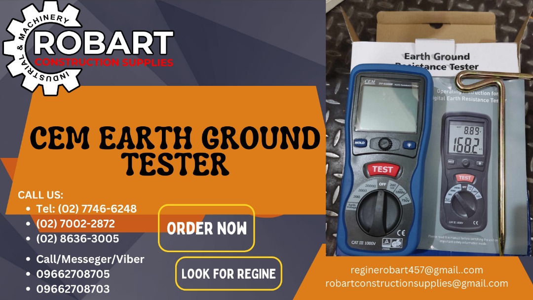 CEM EARTH GROUND TESTER, Commercial & Industrial, Construction Tools ...
