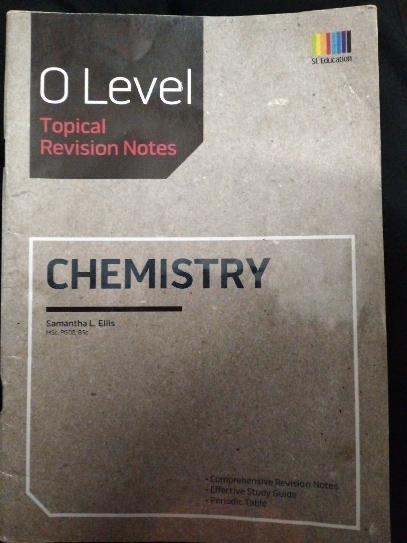 Chemistry topical notes, Hobbies & Toys, Books & Magazines, Assessment ...