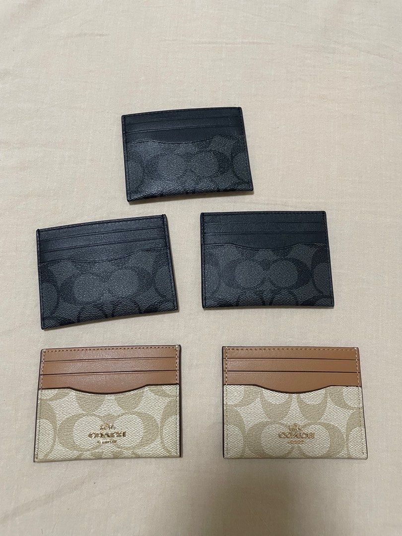 Coach ID CardHolder in Signature Canvas Charcoal/Black, Men's Fashion ...